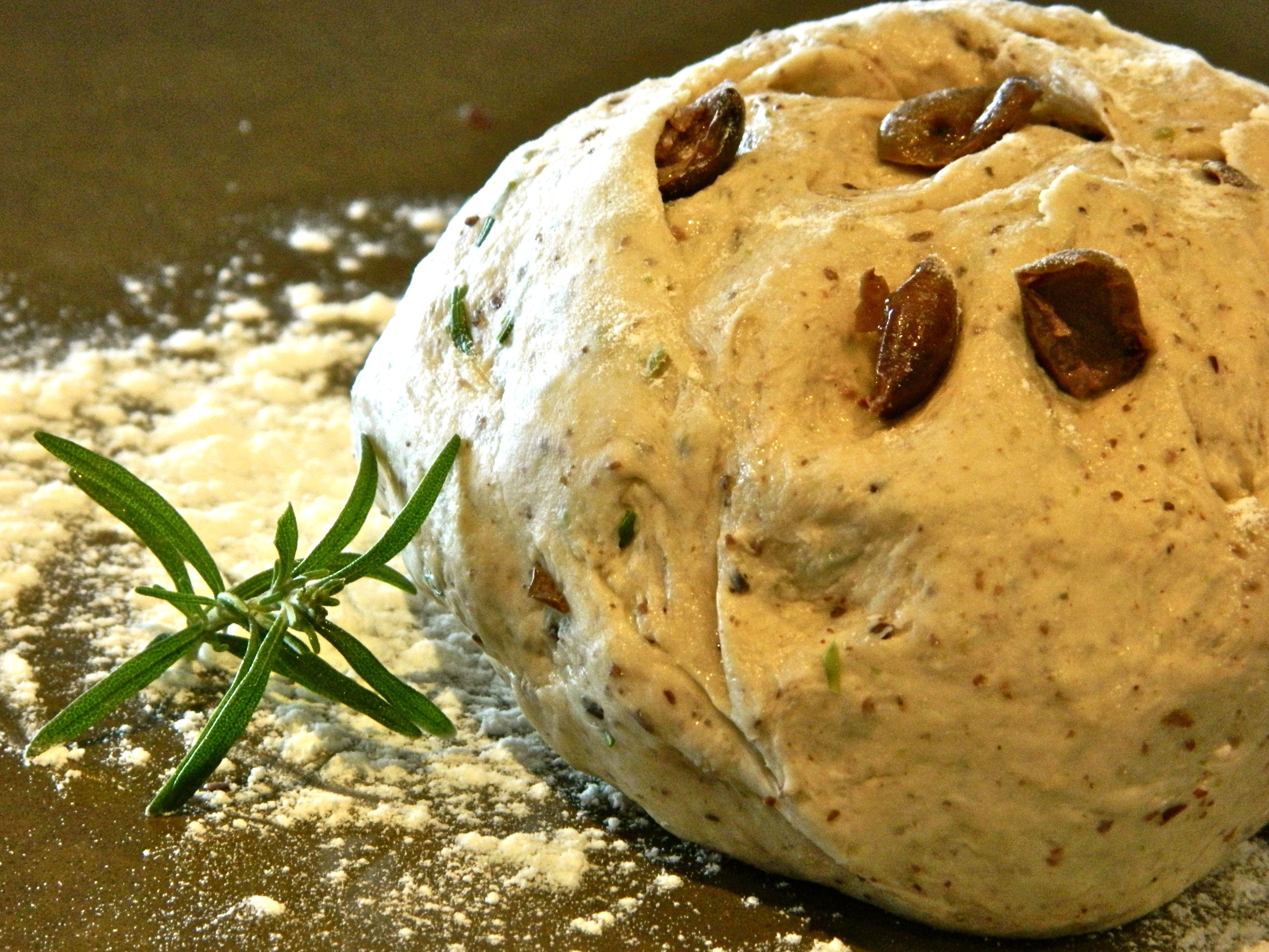 Panini alle Olive (Olive and Rosemary bread rolls, made in a food ...